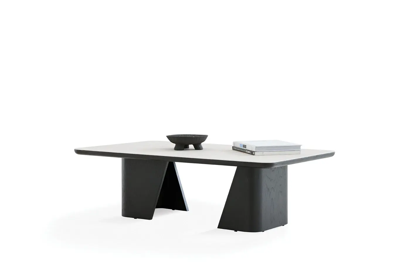 Austin Ceramic Top Dark Oak Coffee Table | Enza Home